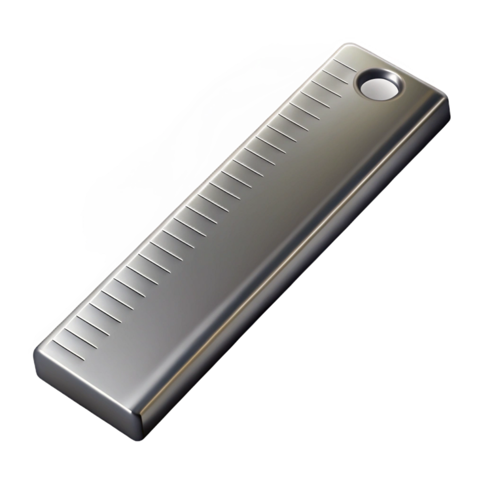 alluring renaissance Ruler, stainless steel, metric animperial markings ...