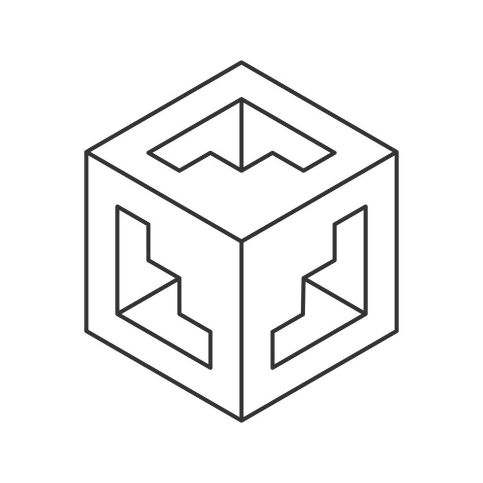Abstract Isometric Cube Illustration Clean Lines Create A Minimalist