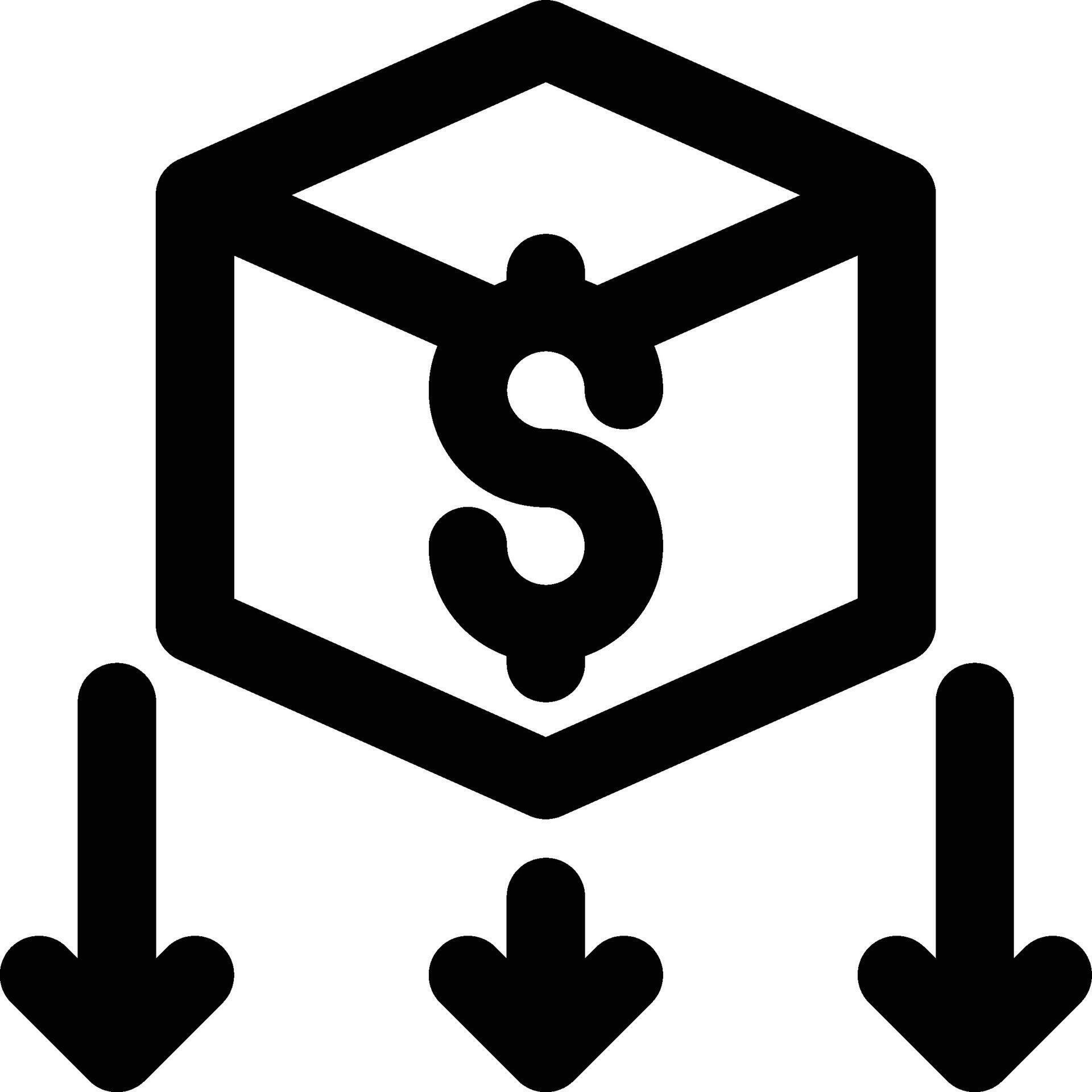 Deflation, Decrease, Price Outline Icon 60441566 Vector Art at Vecteezy