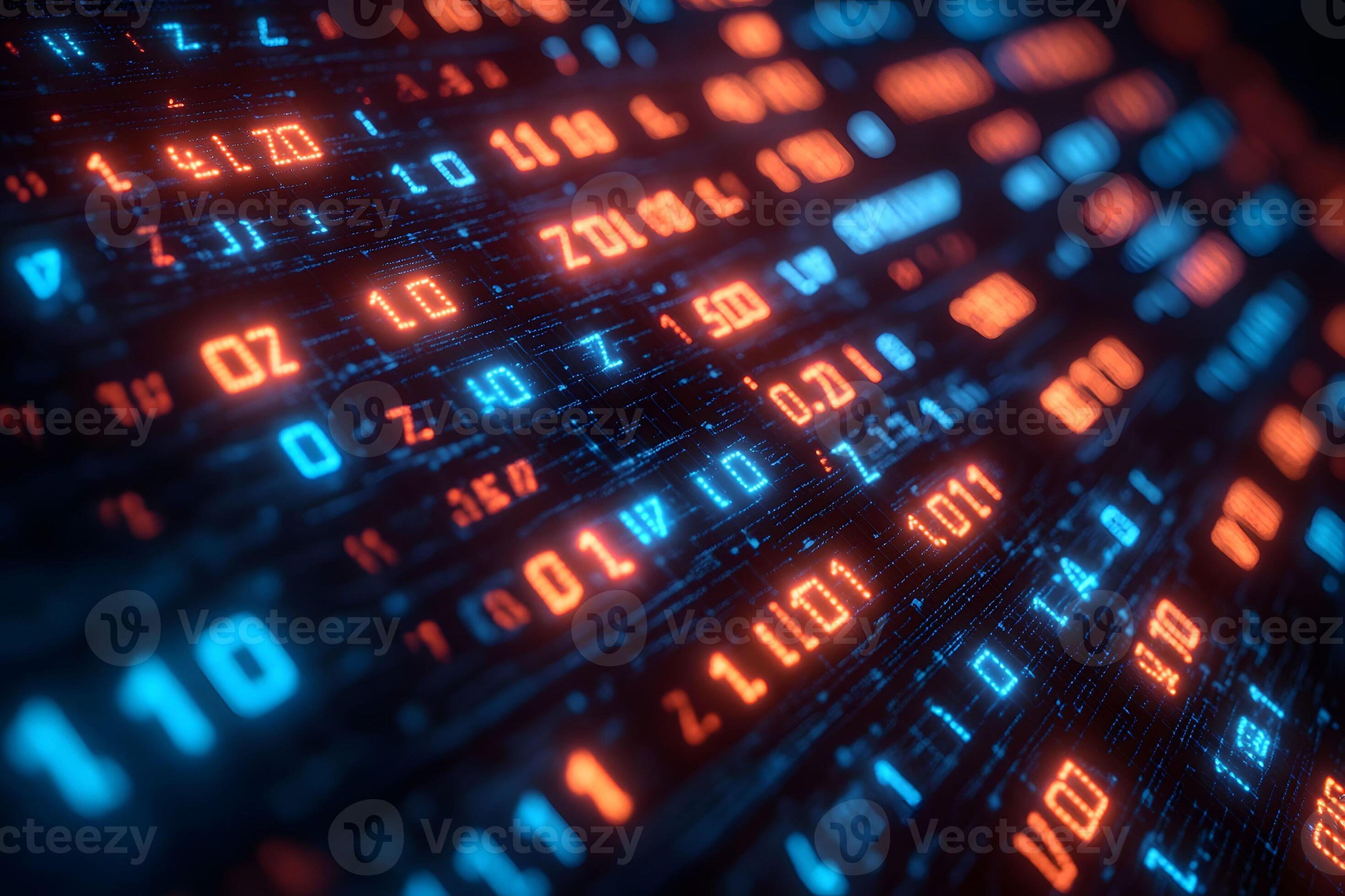 Digital Data Stream Futuristic Binary Code in Motion for Technology Design 60446935 Stock Photo ...