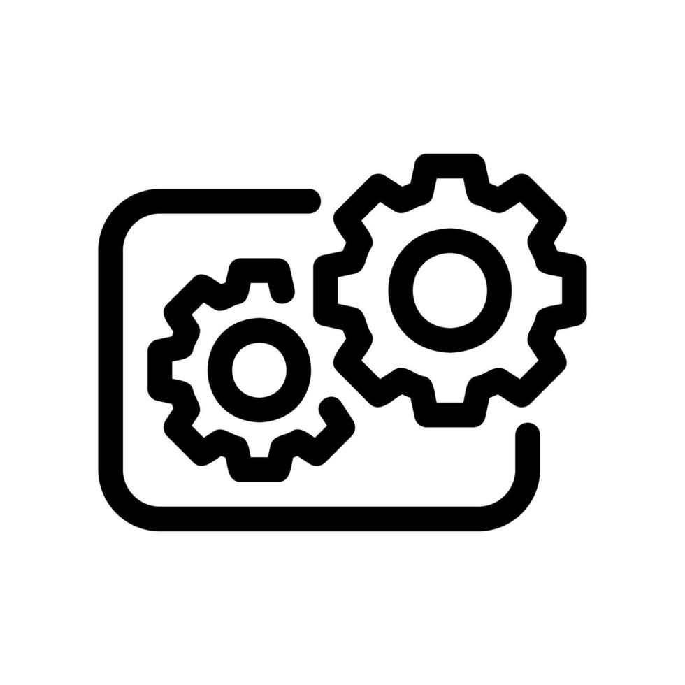 Configuration Settings Outline Icon with Two Interlocking Gears 60459173 Vector Art at Vecteezy