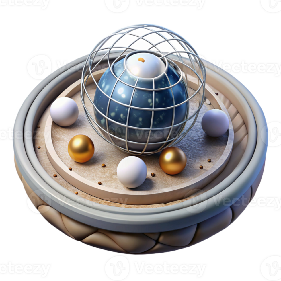 Magnificent Rustic Artificial Gravity Field Visualization Cutout