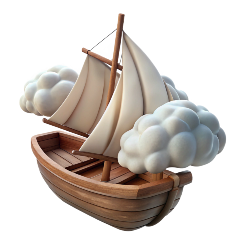 elegant modern Billowing Sails on a Cloudy Day Isolated high quality 60471001 PNG