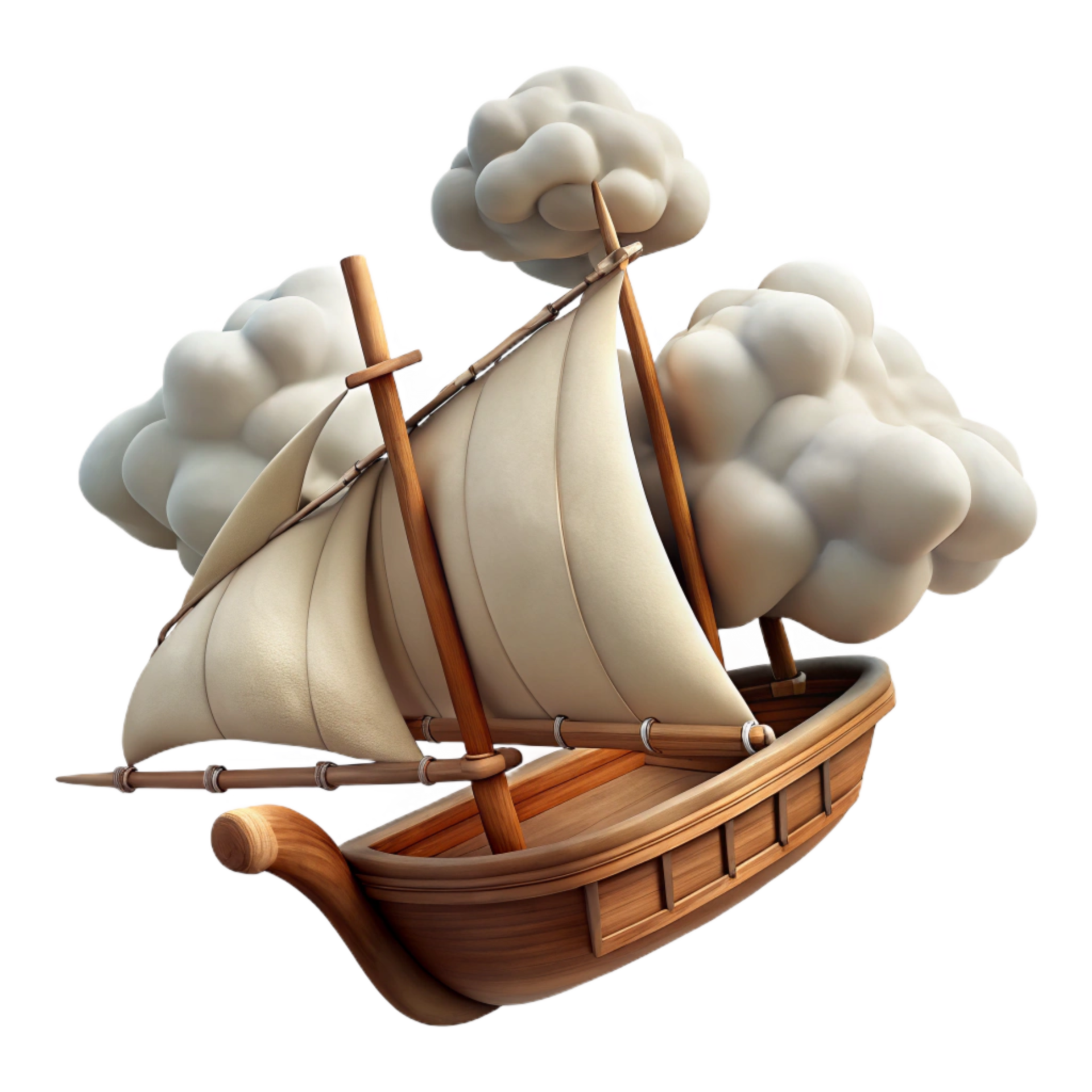 elegant classic Billowing Sails on a Cloudy Day Isolated authentic 60471002 PNG