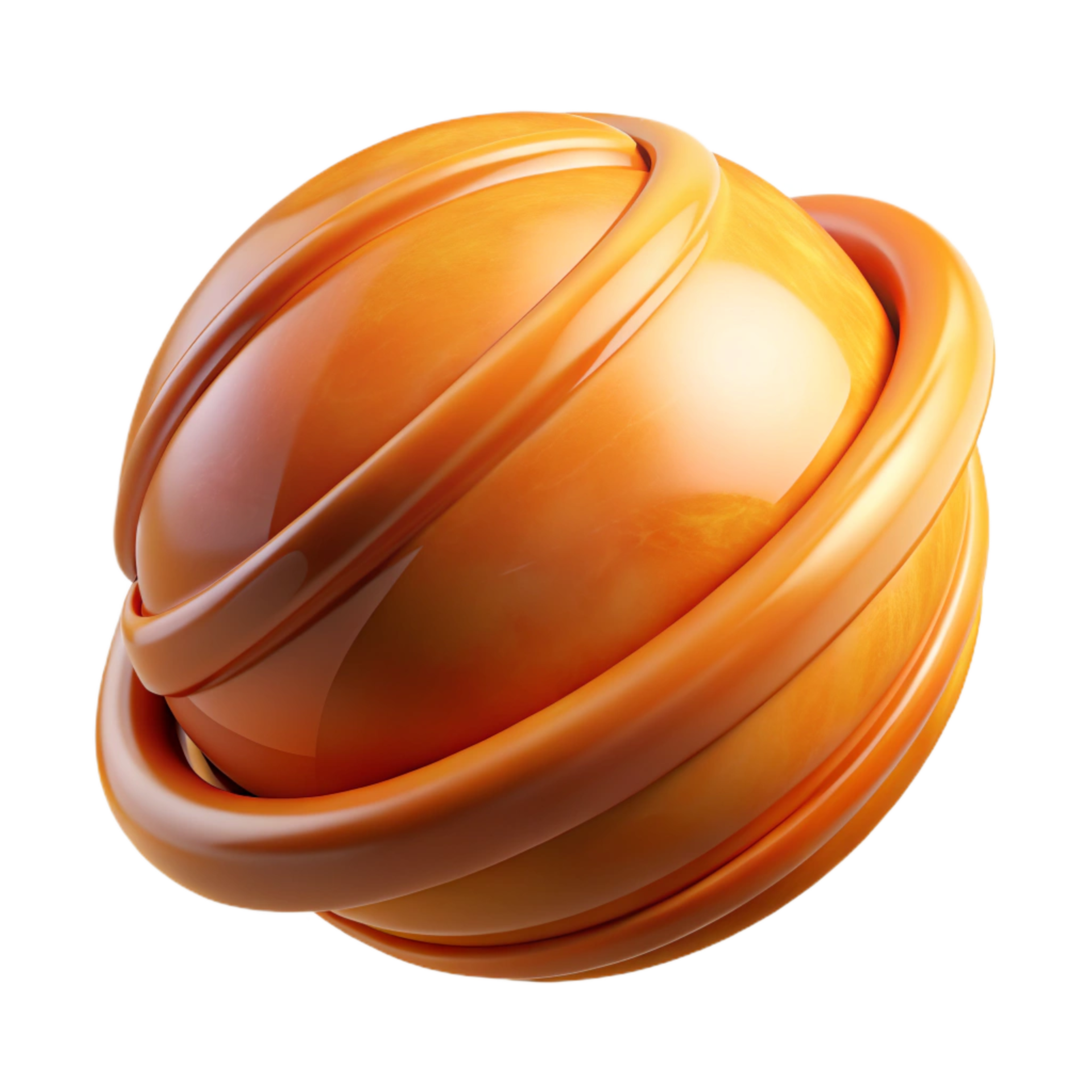 magnificent traditional Orange Orb in Continuous Rotation Isolated ...