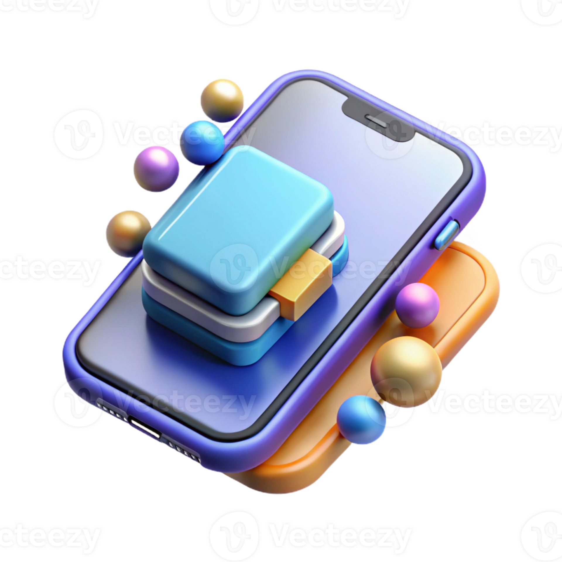 Nostalgic Mesmerizing Concept Art Style Hyper Specific Isolated Cutout Of A Modular Smartphone