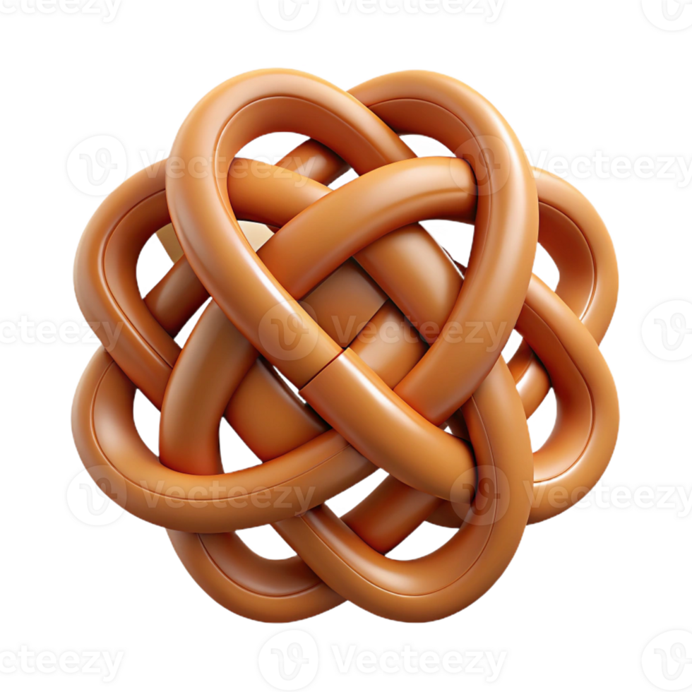 Iconic Elegant Concept Art Style Isolated Cutout Of A Single Intricate Celtic Knot Carved