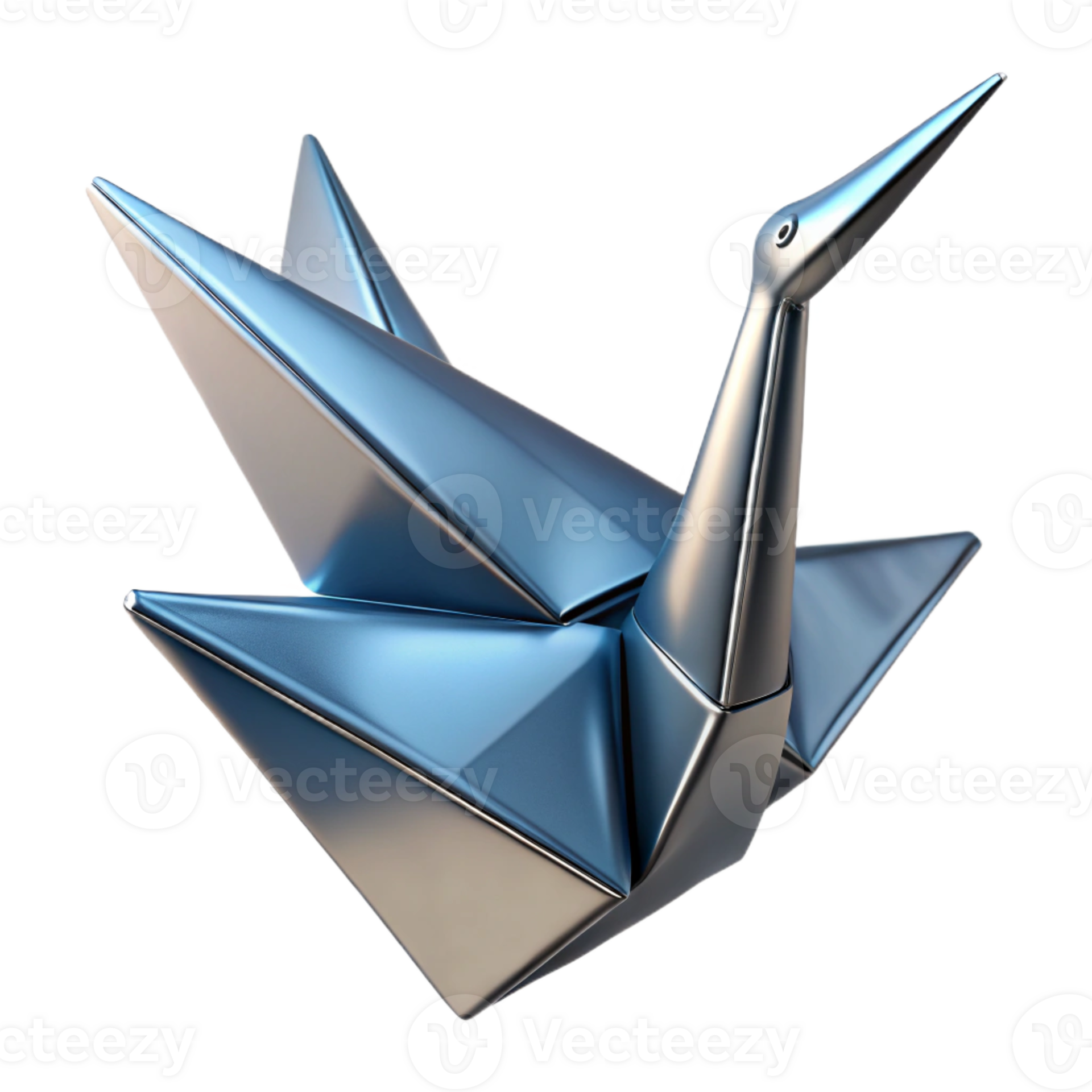 Dreamy Immaculate Concept Art Style Isolated Cutout Of A Single Intricate Origami Crane