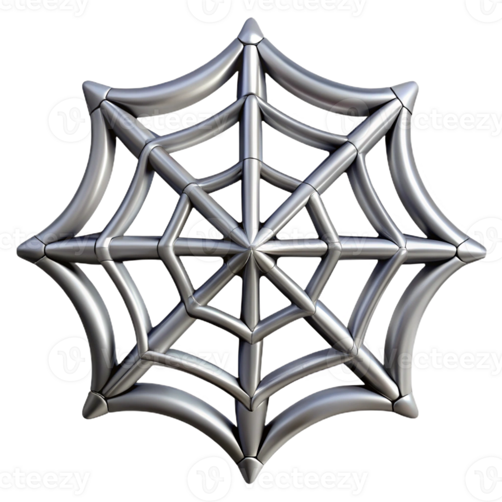 Extraordinary Geometric Concept Art Style Isolated Cutout Of A Single Intricate Spiderweb