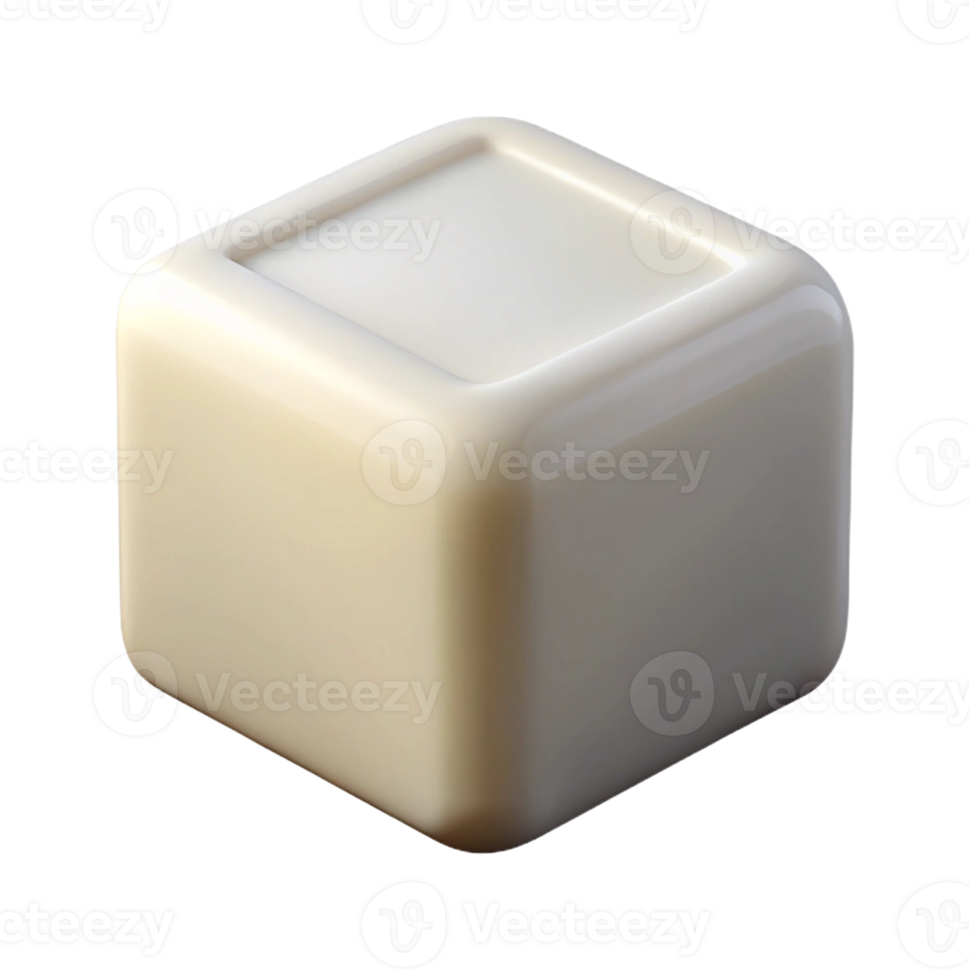 signature vintage Photorealistic, ultra-detailed, isolated cutout, single sugar cube, white with ...