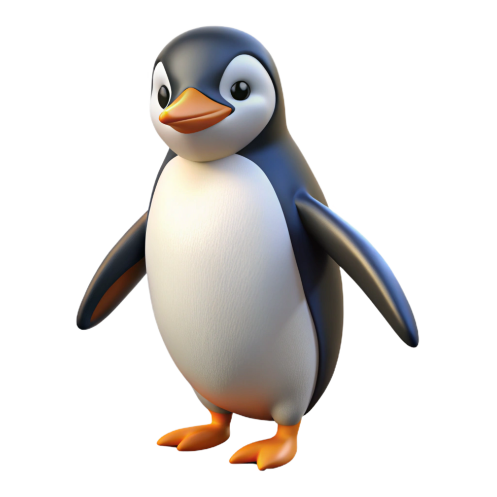Magnificent Remarkable Ultra Detailed Professional Render Of A Single Penguin Waddling