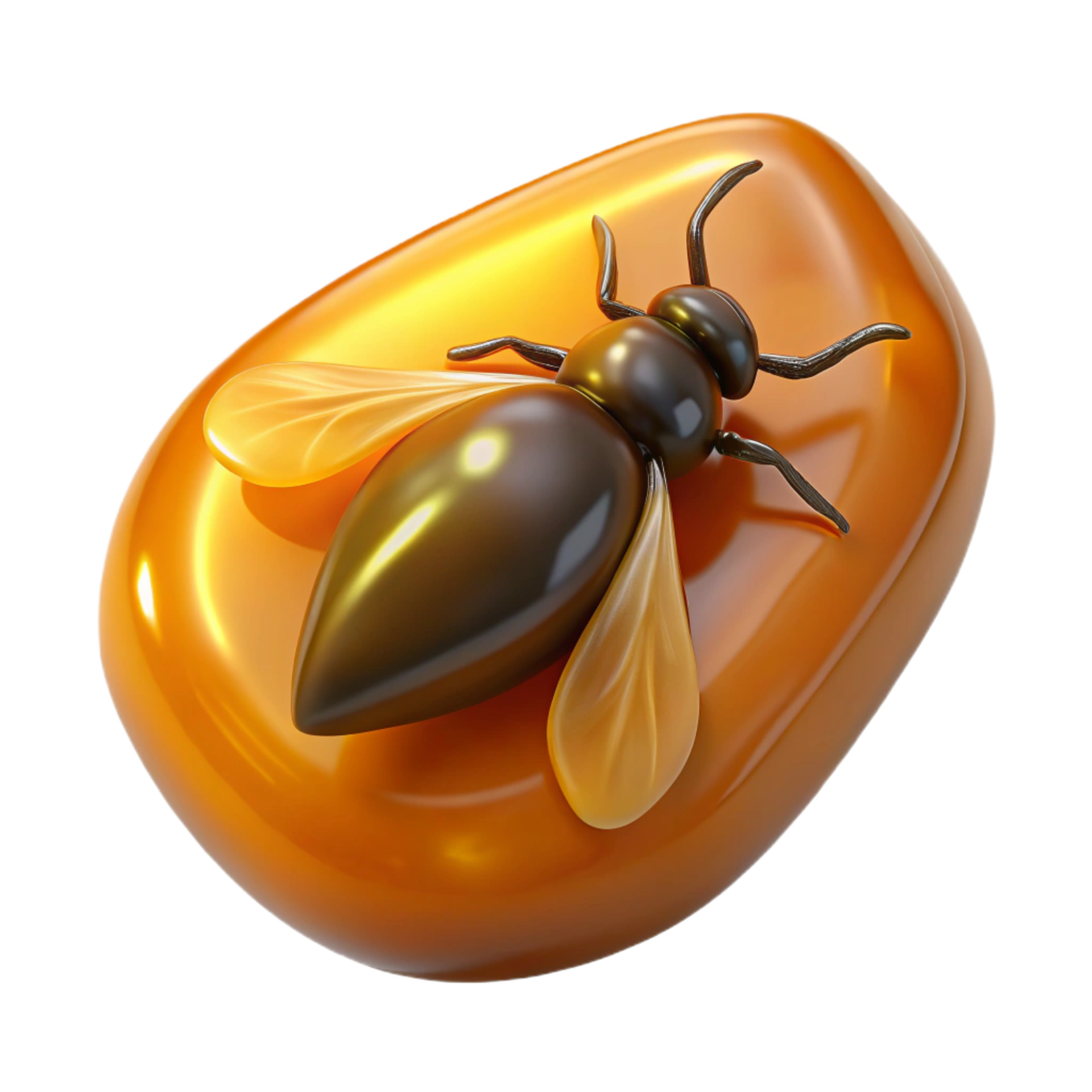 Notable Artistic Hyper Specific Concept Art Render Of A Single Piece Of Amber Containing An