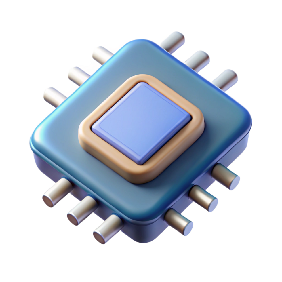 Joyful Radiant Hyper Specific Isolated Cutout Of A Single Floating Microchip Circuitry