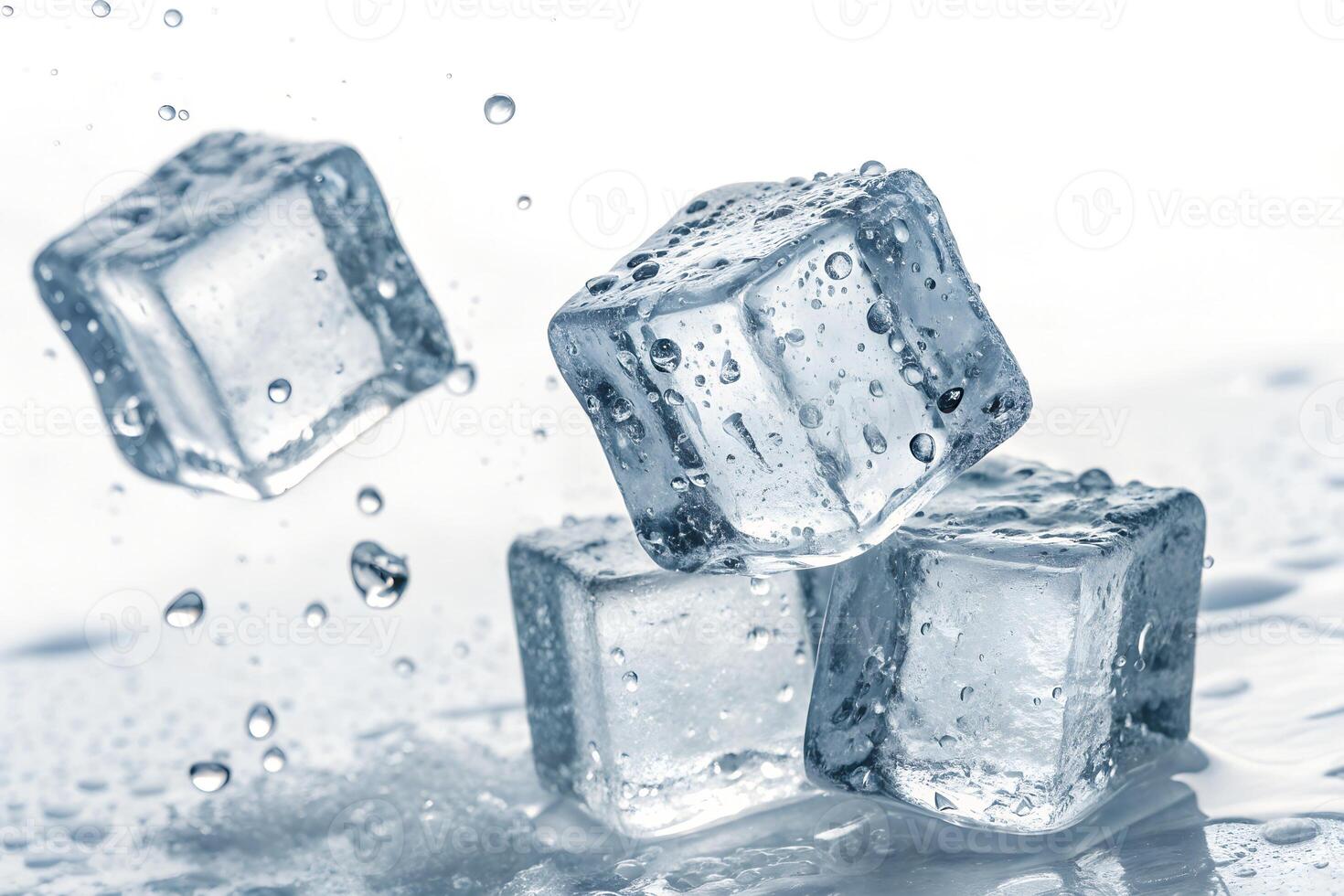 Ice cubes falling into water 60509973 Stock Photo at Vecteezy