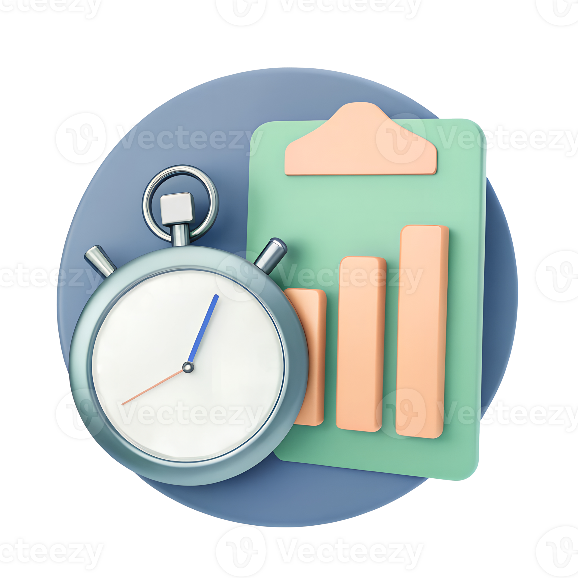 icon 3d style, A stopwatch icon, symbolizing time tracking ...