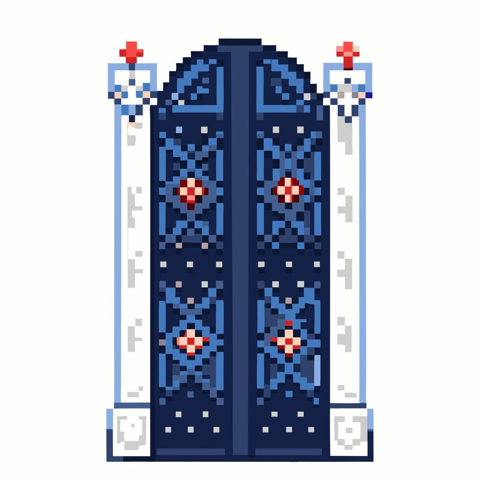 Pixel Art Gate with Gothic Design Elements 60516686 Vector Art at Vecteezy