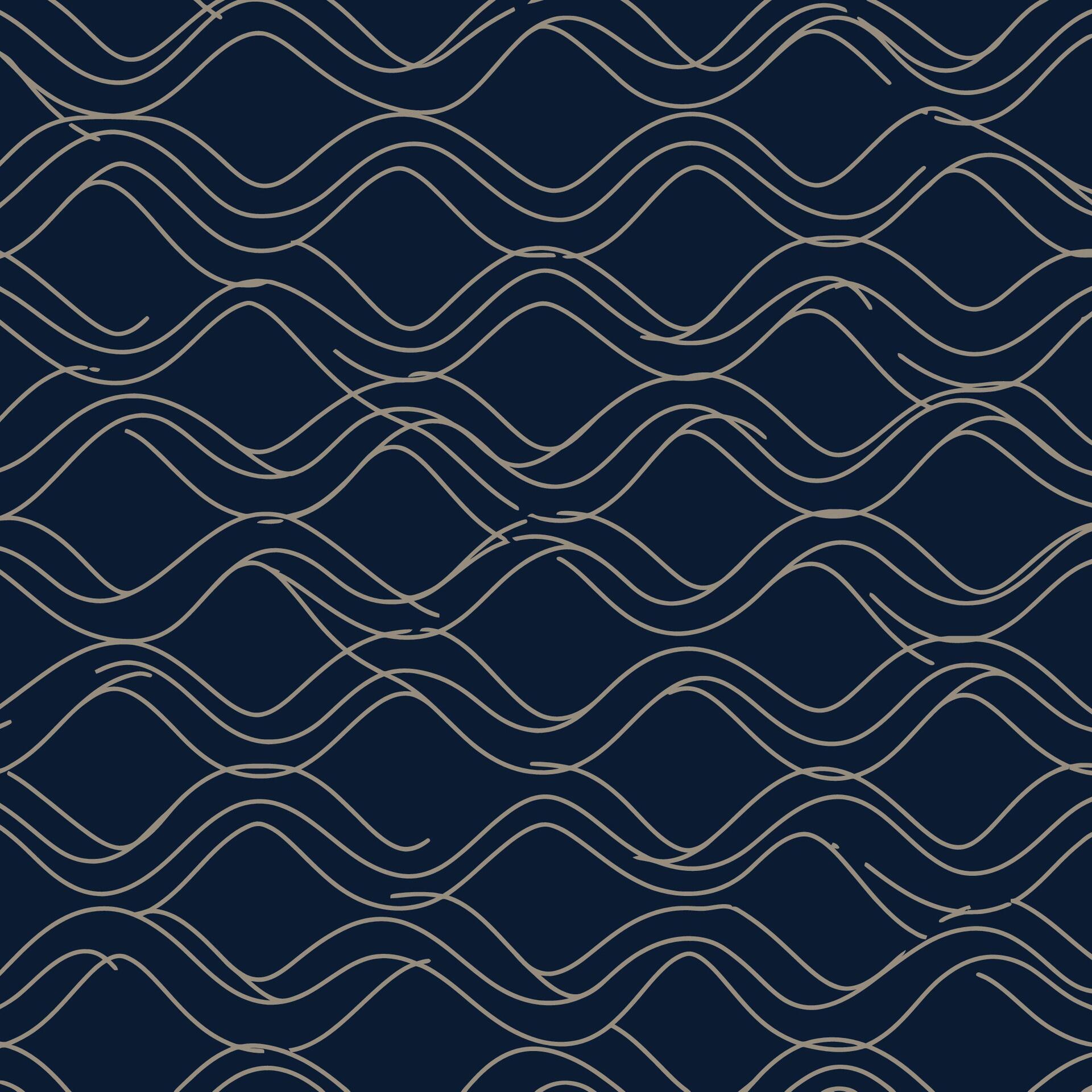 Seamless Abstract Wave Pattern with Hand-Drawn Lines on Dark Background 60519269 Vector Art at ...