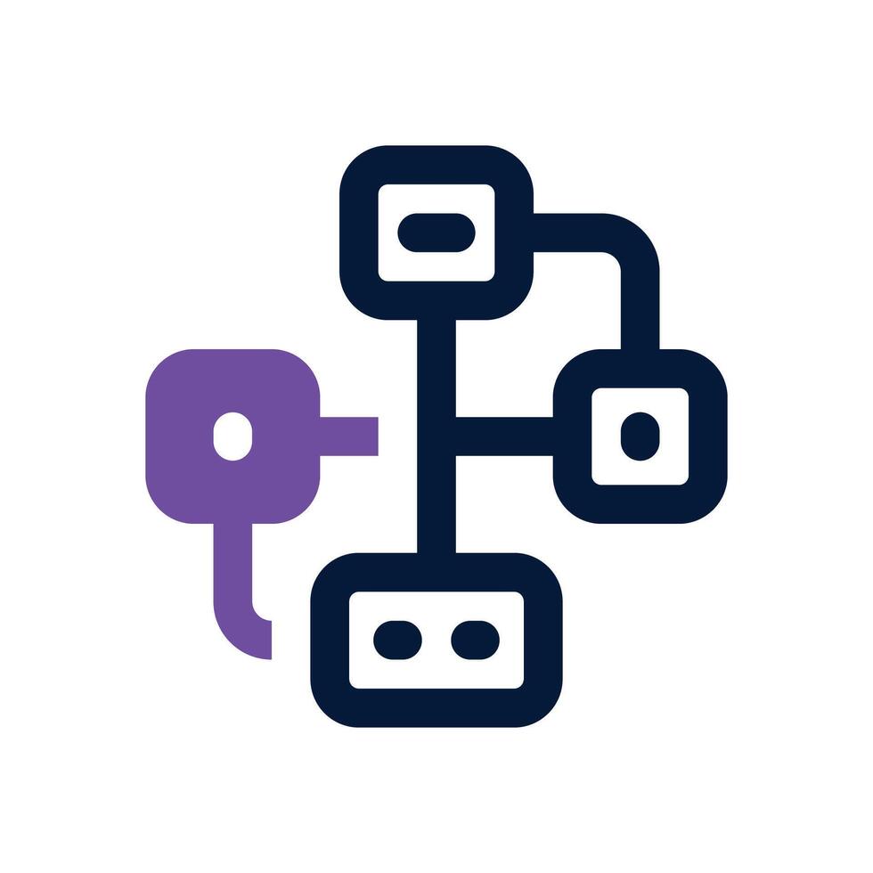 flowchart dual tone icon. Sleek and modern icon for websites and mobile ...