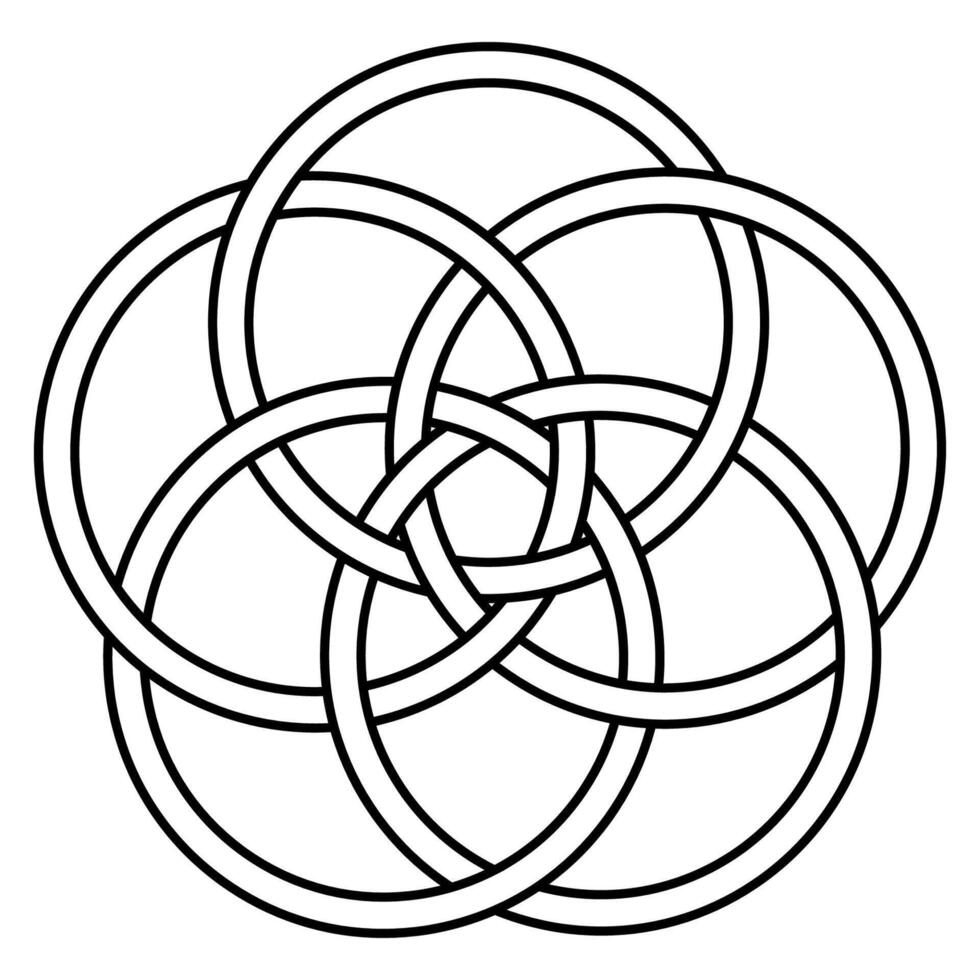 Interlocking Circles Pattern Unity Connection And Infinite Flow 60522672 Vector Art At Vecteezy