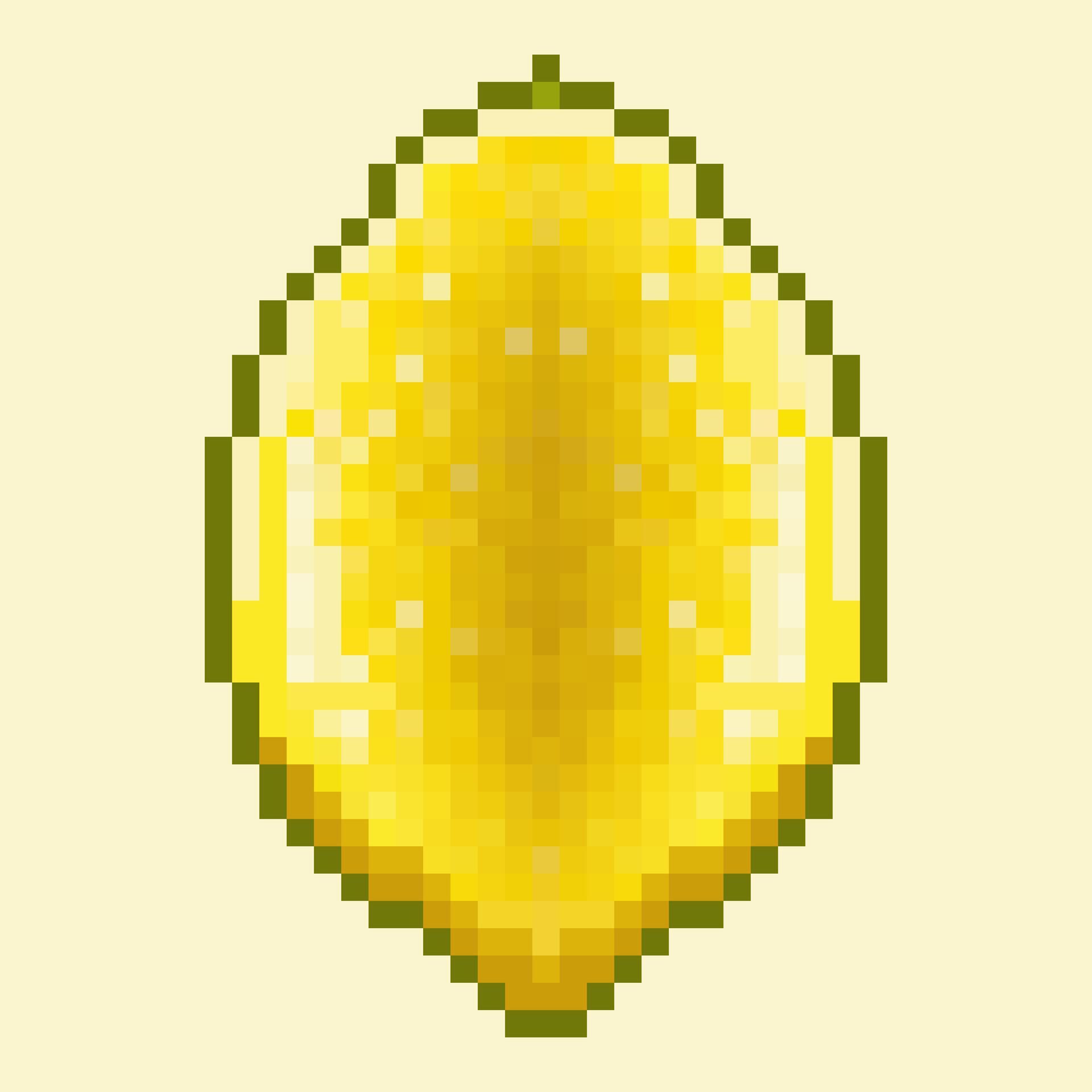 Pixel art lemon fruit. A classic 8-bit style, it features sharp yellow hues perfect for food or ...