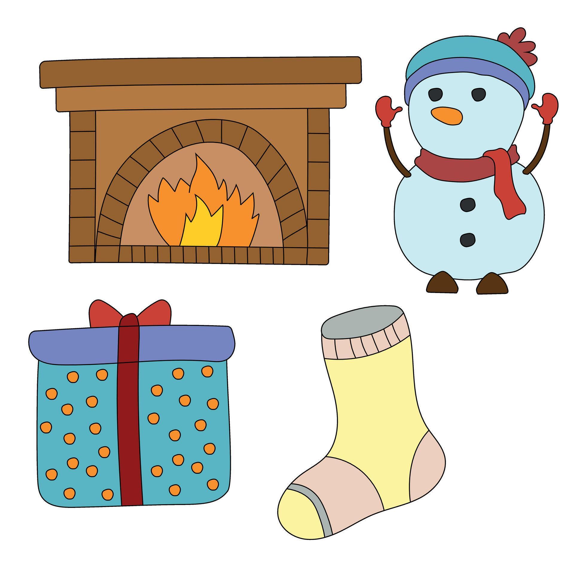 Doodle Winter Clipart Illustrations 60532185 Vector Art at Vecteezy