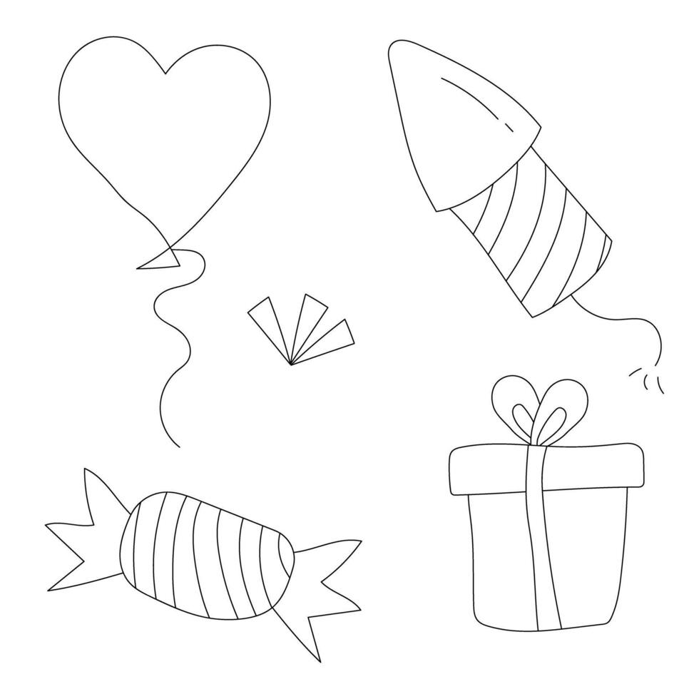 Doodle Birthday Clipart Collection 60533665 Vector Art at Vecteezy