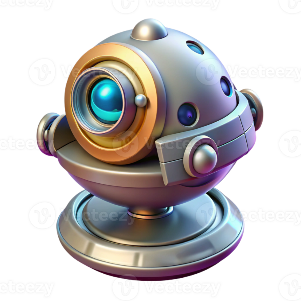 Magnificent Geometric Concept Art Style Isolated Cutout Of A Futuristic Security Camera Ultra