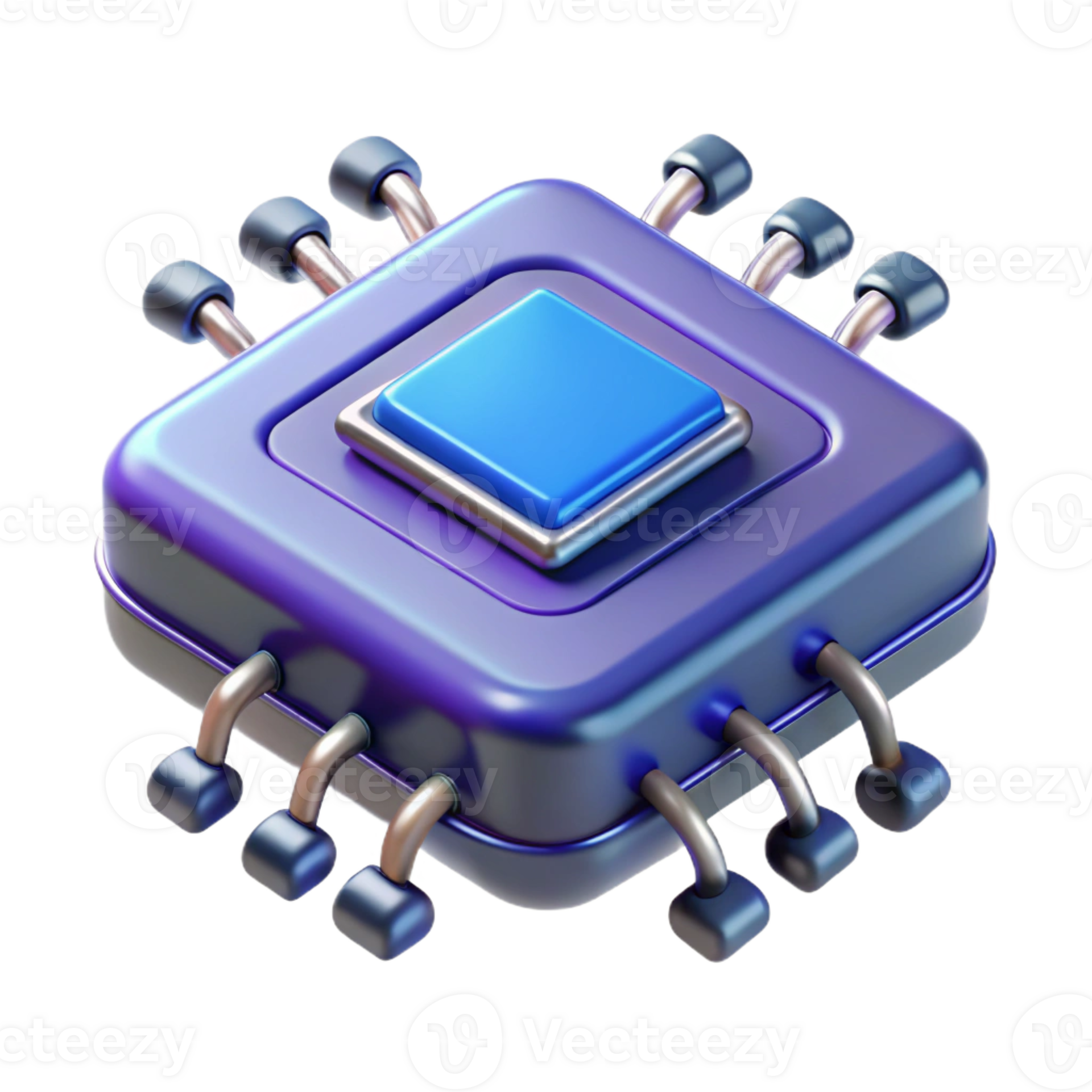 radiant harmonious modern Quantum computer processor, quantum computing, with Transparent ...