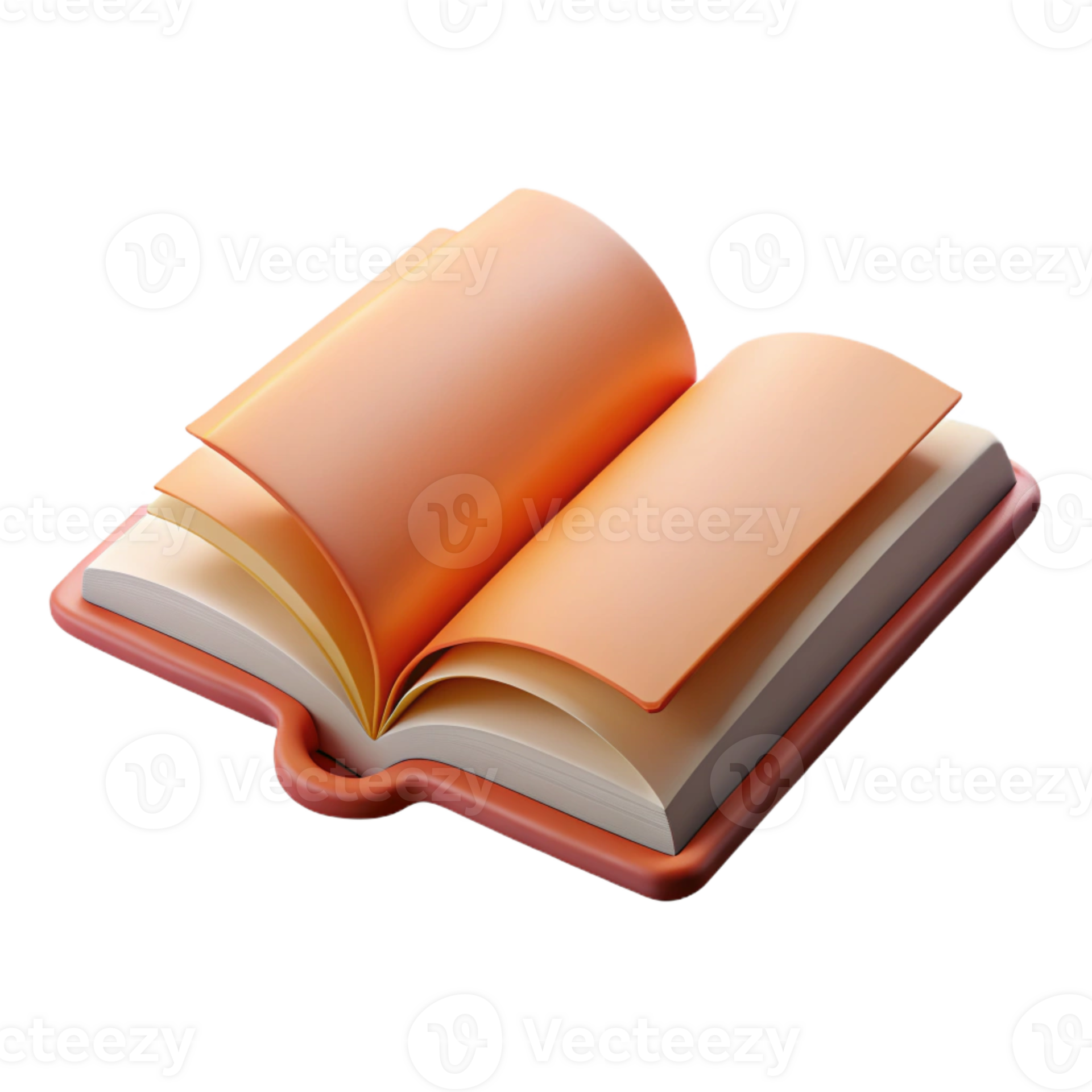 Reflective Breathtaking Hyper Specific Photorealistic Isolated Cutout Of A Single Open Book