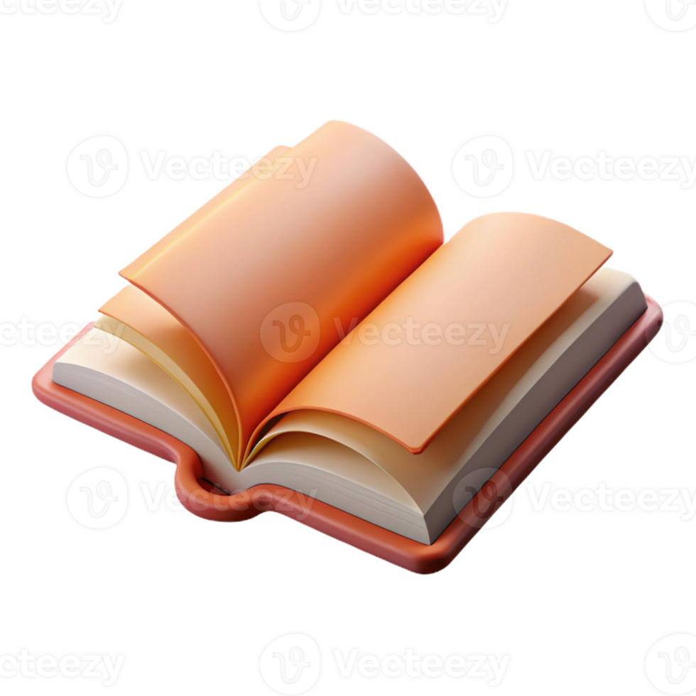 Reflective Breathtaking Hyper Specific Photorealistic Isolated Cutout Of A Single Open Book