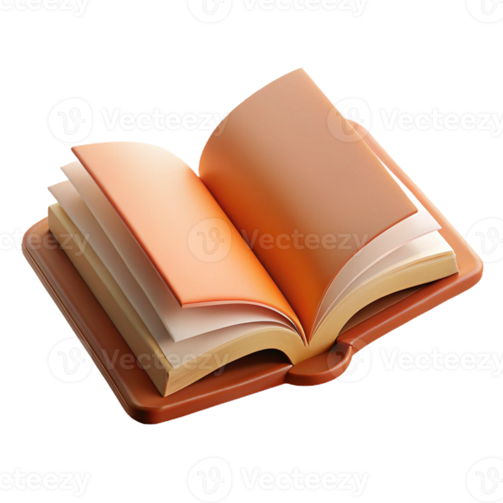 Remarkable Retro Hyper Specific Photorealistic Isolated Cutout Of A Single Open Book With Pages