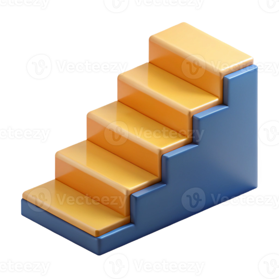 Pristine Nordic Concept Art Style Isolated Cutout Of A Self Assembling Modular Staircase Step