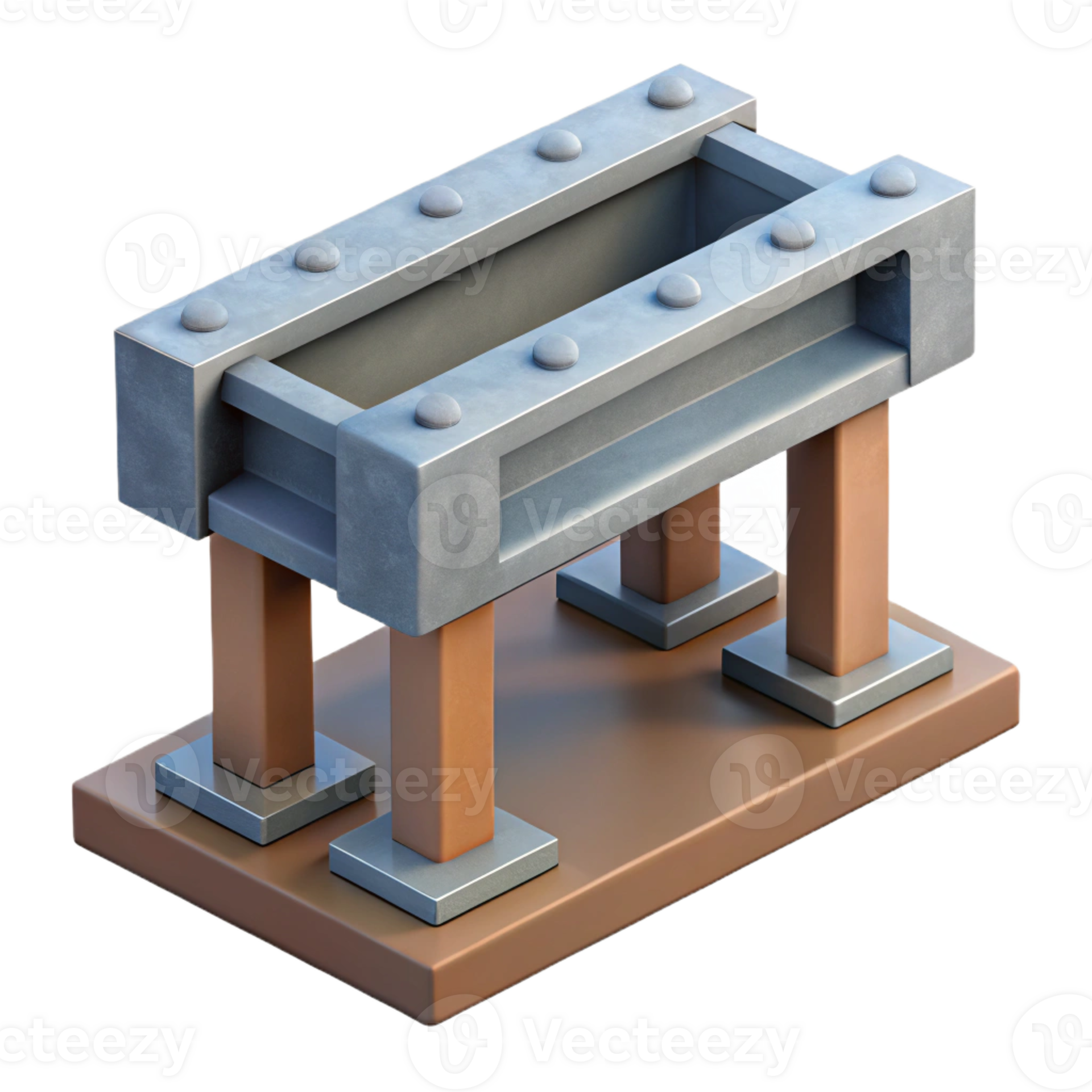 Standout Geometric Hyper Specific Professional Render Of A Single Concrete Structural Support
