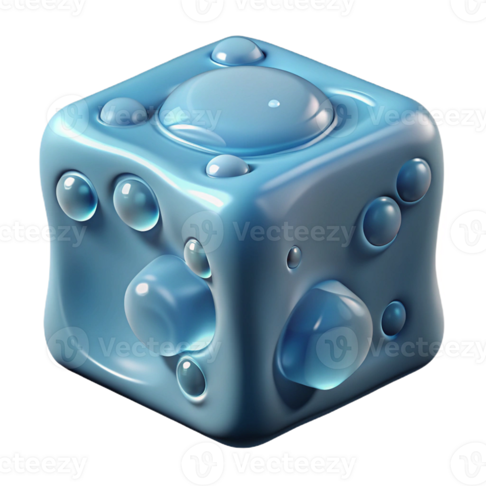 rare minimalist Photorealistic, ultra-detailed isolated cutout of a single, melting ice cube ...