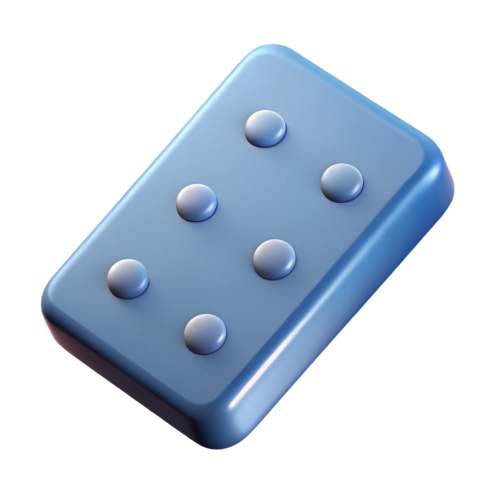 Unforgettable Art Deco Professional Render Of A Single Domino Tile