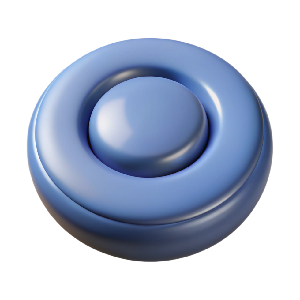 Sumptuous Rare Photorealistic Isolated Cutout Of A Single Button