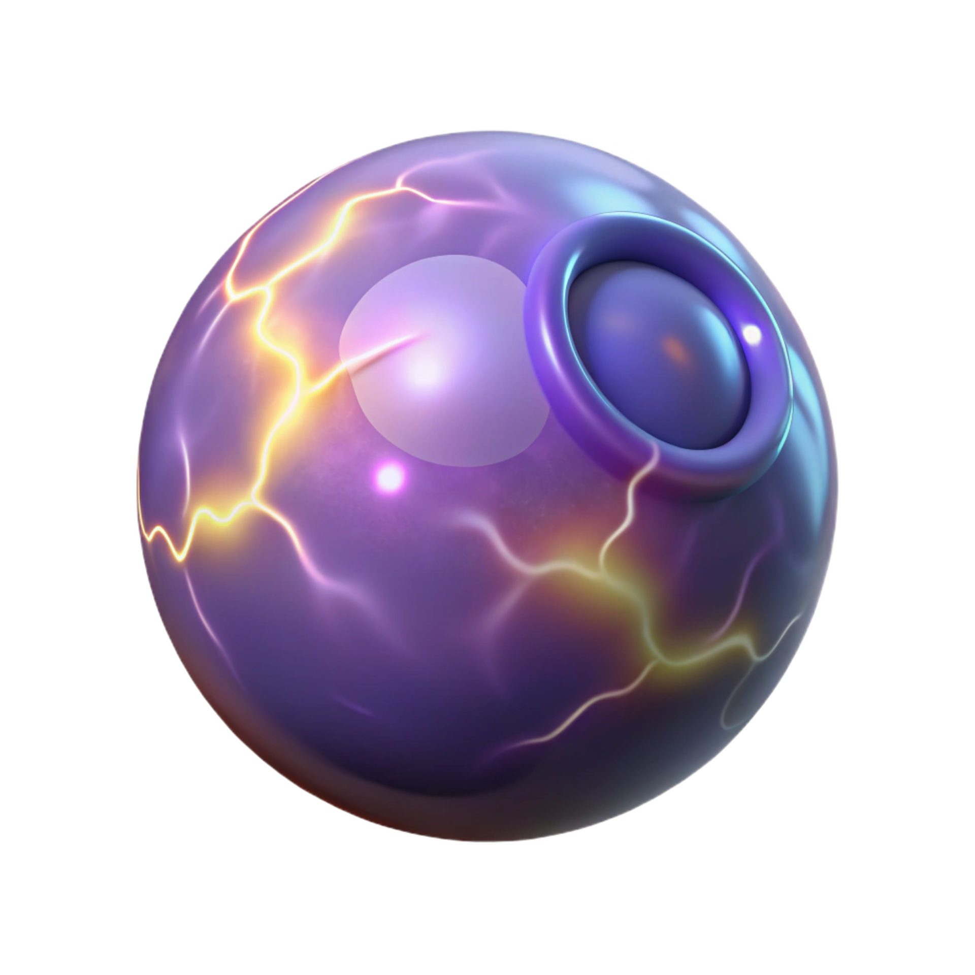 Standout Creative Concept Art Style Hyper Specific Isolated Cutout Of A Single Pulsating Orb