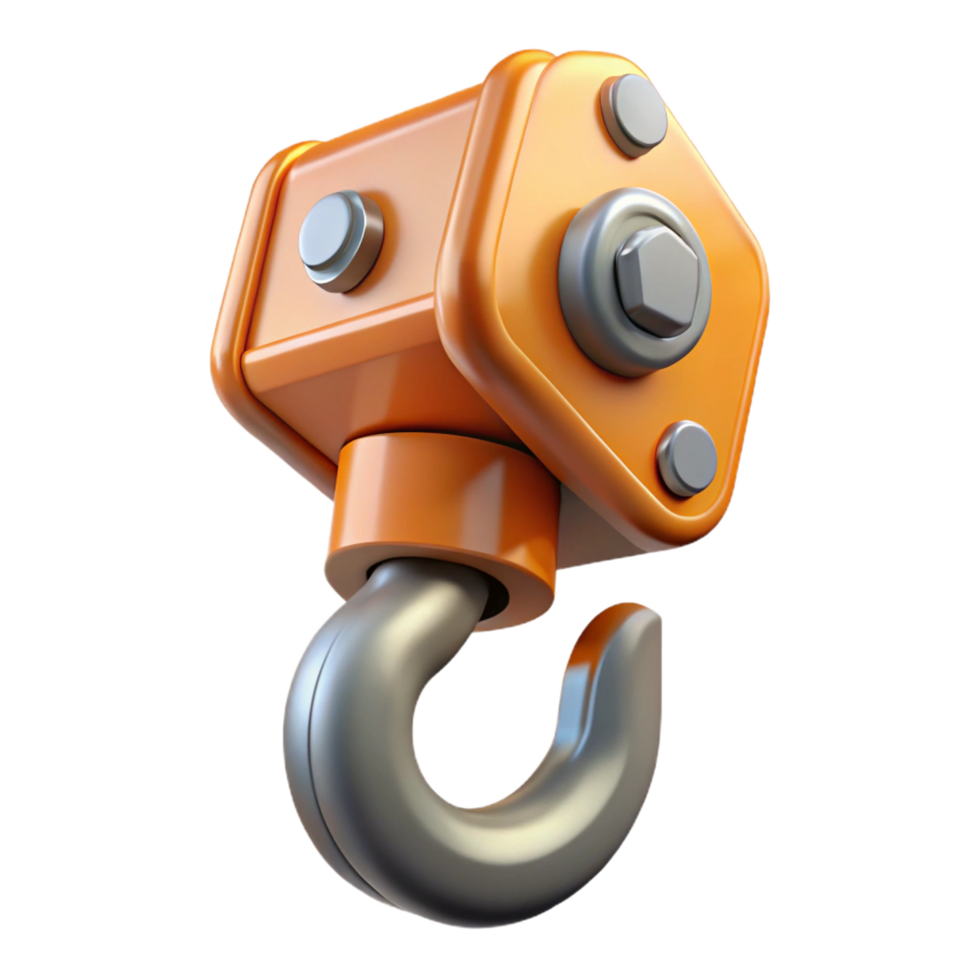 Quintessential Art Deco Hyper Specific Professional Render Of A Single Construction Crane Hook