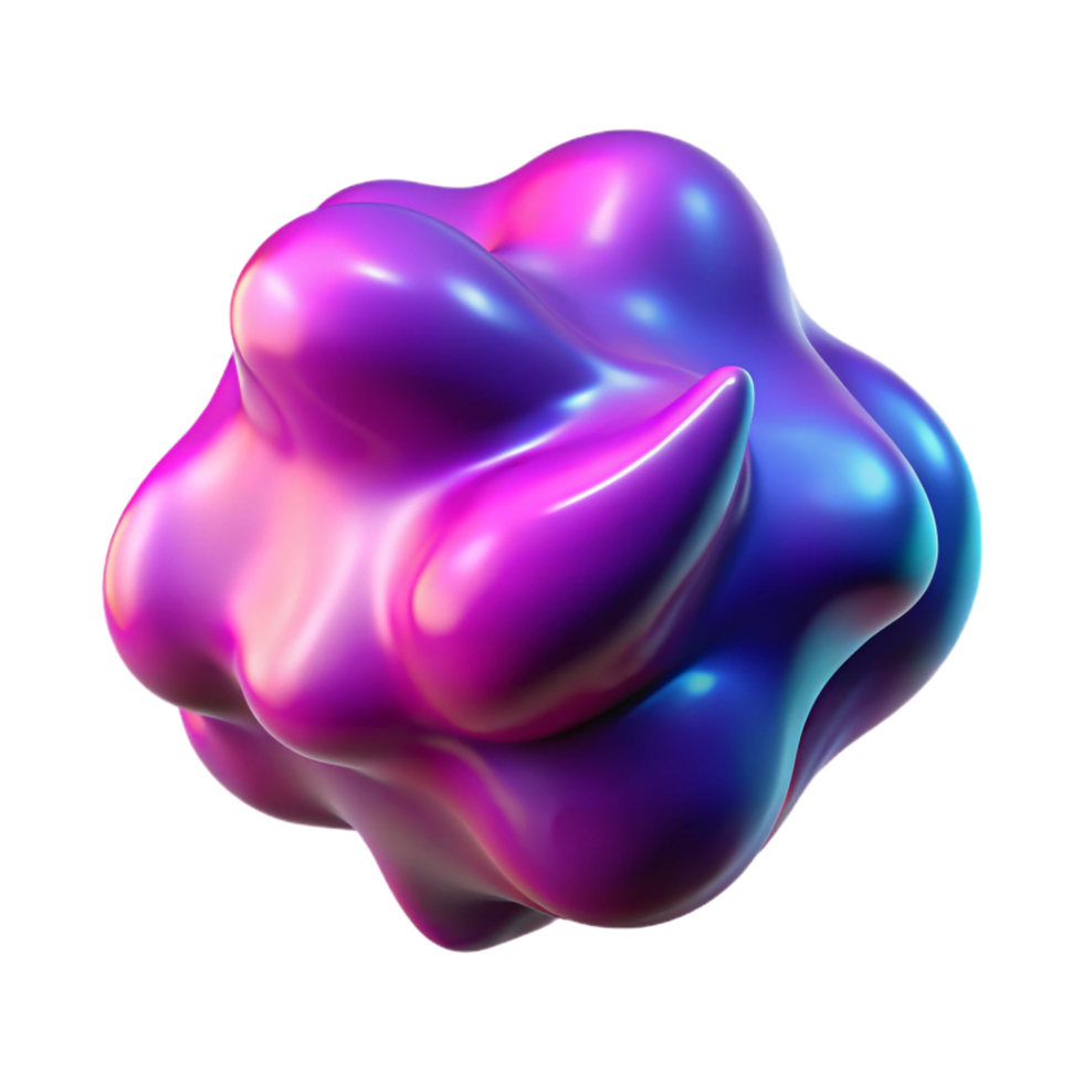 Mesmerizing Inspired Concept Art Style Isolated Cutout Of A Single Pulsating Amorphous Blob