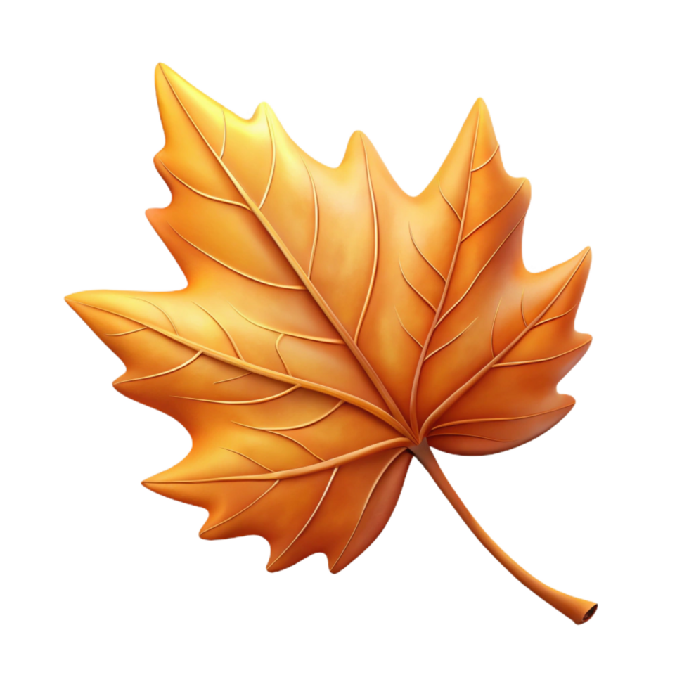 Pristine Notable Photorealistic Isolated Cutout Of A Single Hyper Specific Fallen Autumn Leaf
