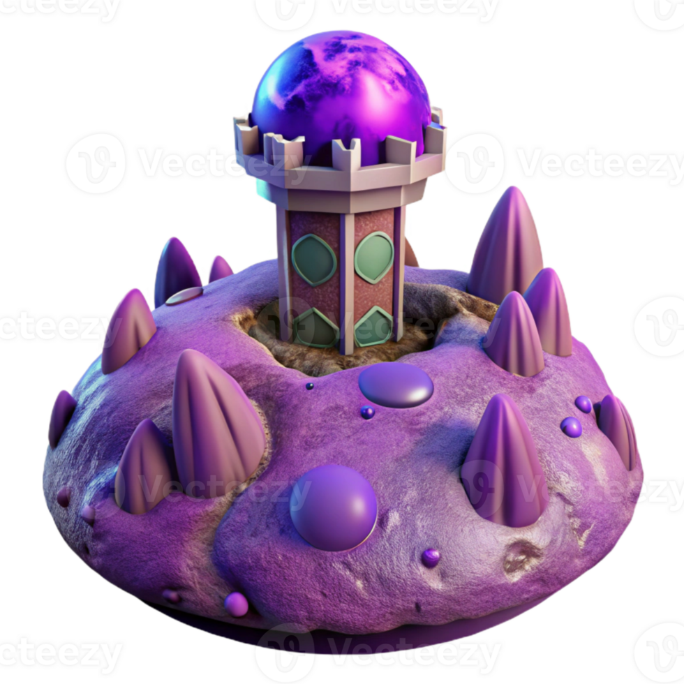 impressive creative Earth Tower Isolated on Alien Desert Landscape ... impressive creative Earth Tower Isolated on Alien Desert Landscape ...