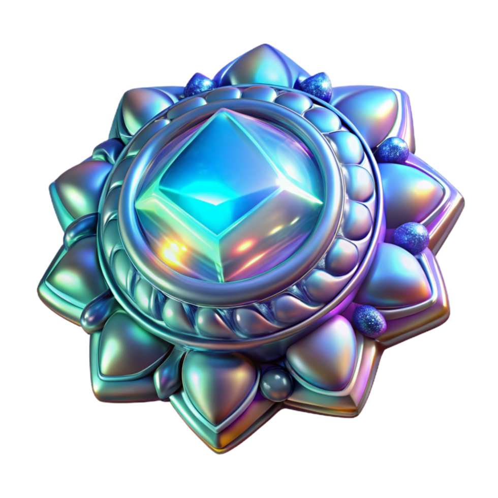 Beautiful Rustic Glowing Hologram Of Ornate Key Isolated Element High