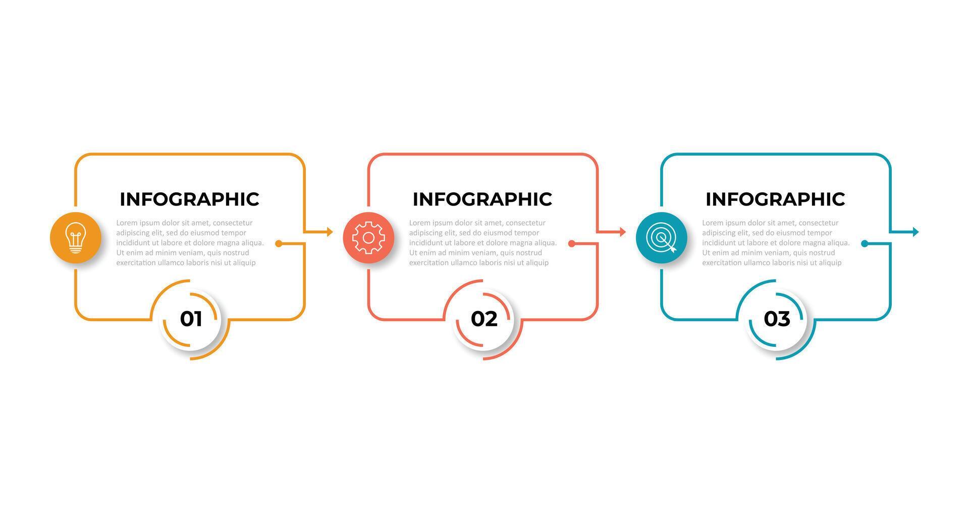 Business infographic template design. 3 options or steps timeline ...