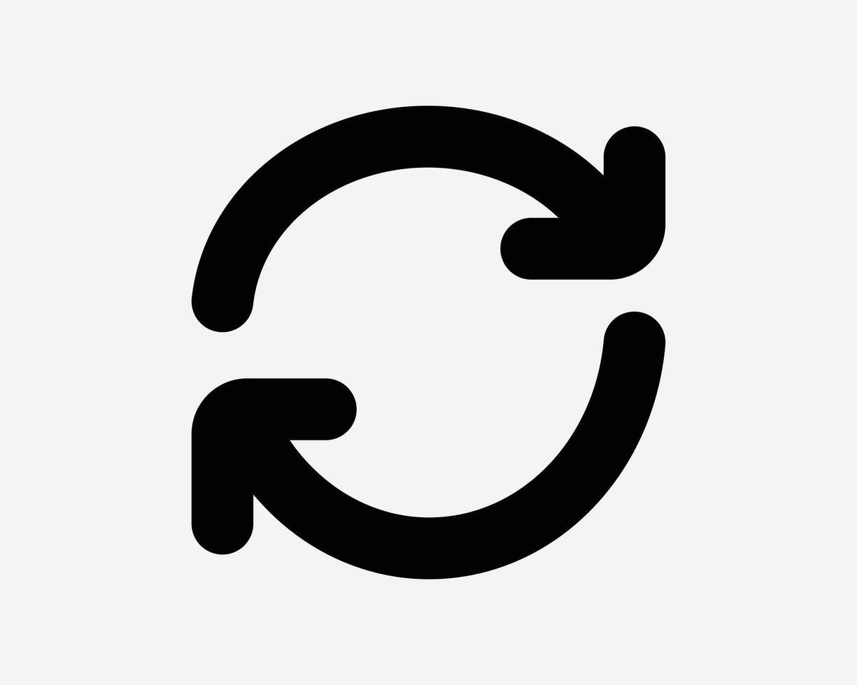 Reload Refresh Line Icon Circular Circle Sign Symbol Round Cycle