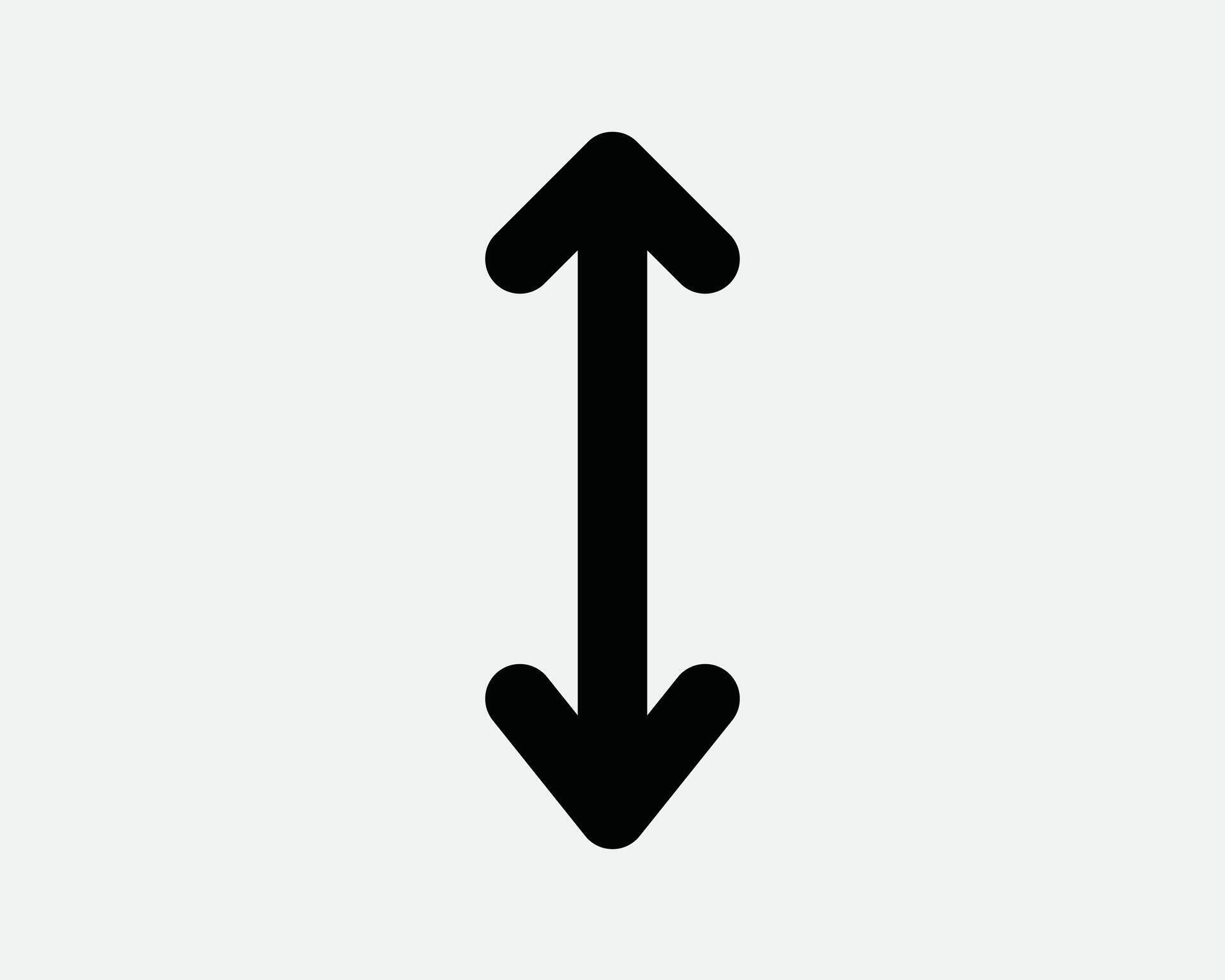Up Down Arrow Icon Scale Arrowhead Point Pointer Lift Elevator Ascend Descend Upload Download ...