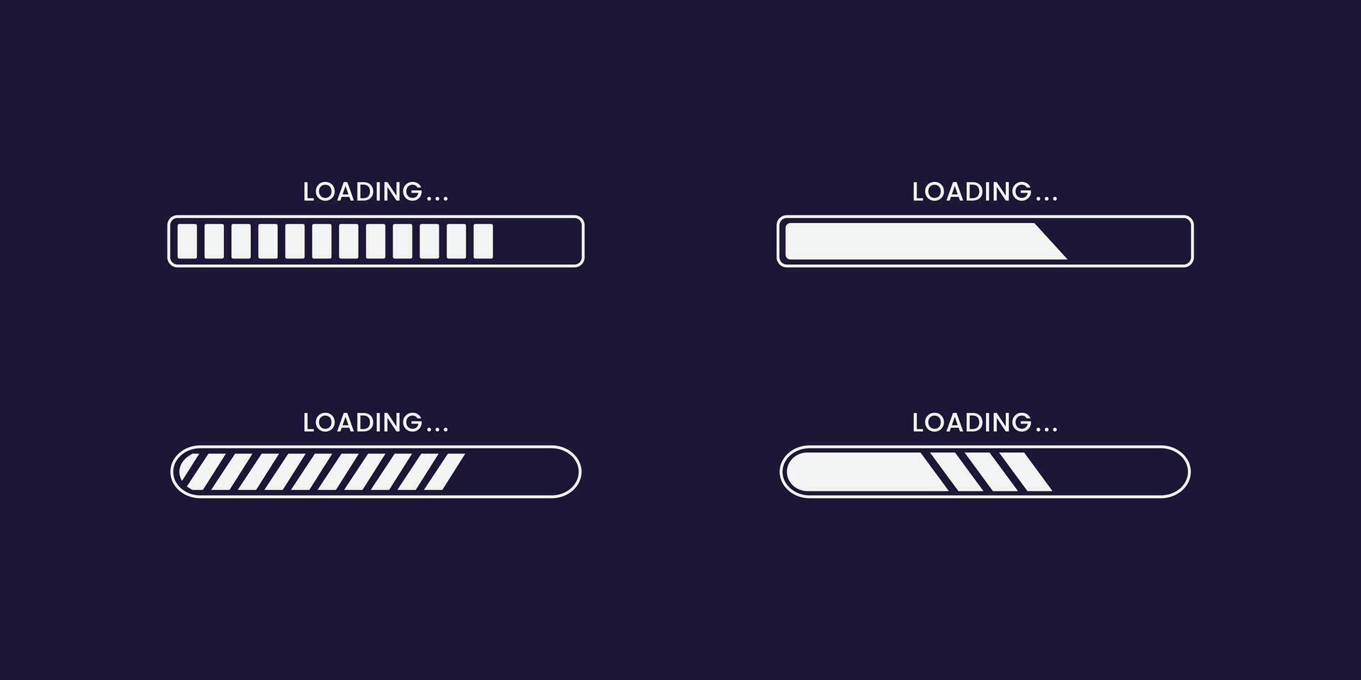 Progress loading bar set. Process indicator. 60571553 Vector Art at Vecteezy