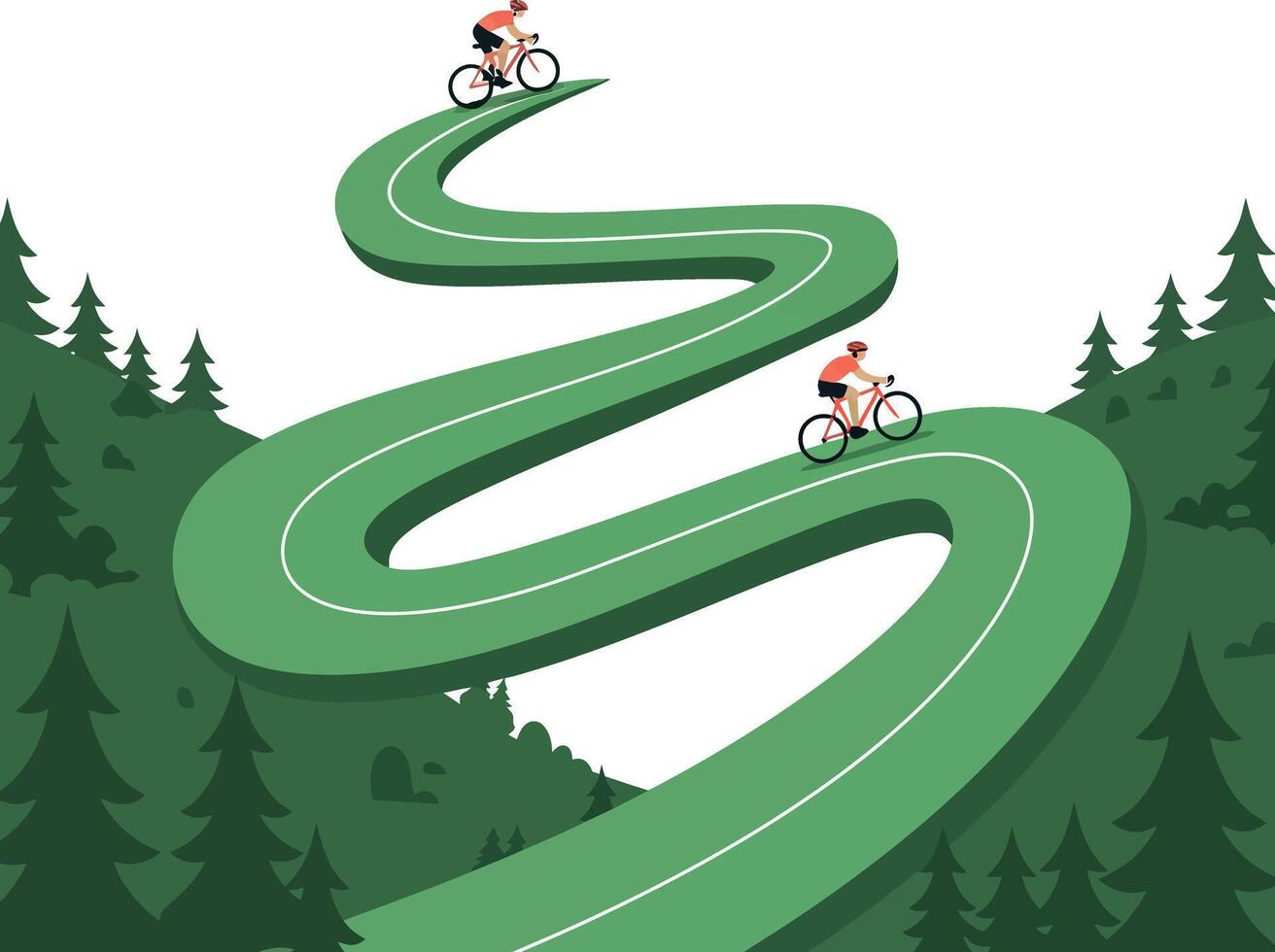 Cartoon Bike Path Vector Art, Icons, and Graphics for Free Download