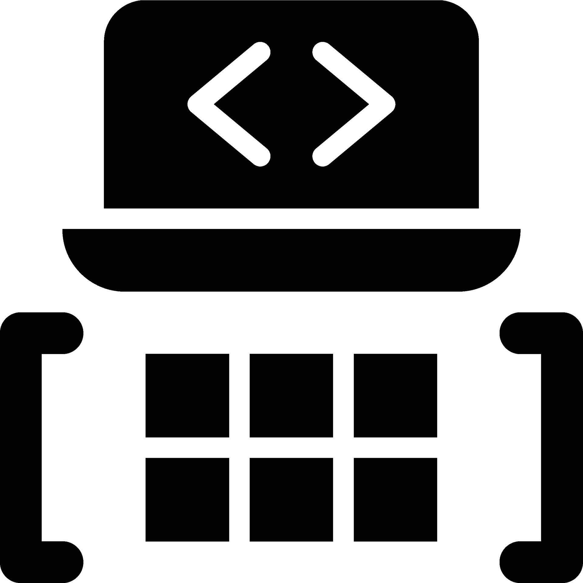 2d Array, Two Dimensional, Array Glyph Solid Icon 60576570 Vector Art ...