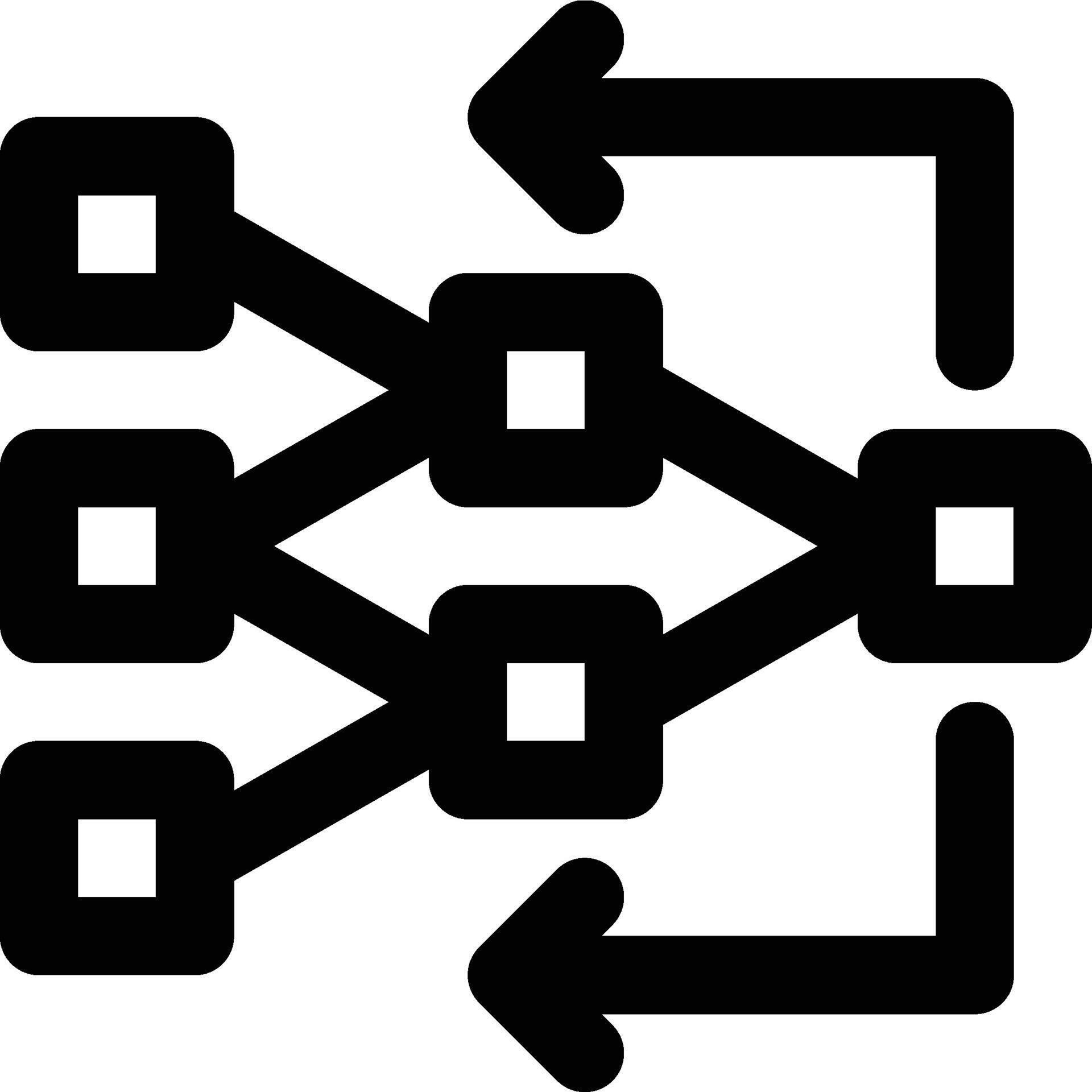 Backpropagation Backprop Neural Network Outline Icon 60576762 Vector