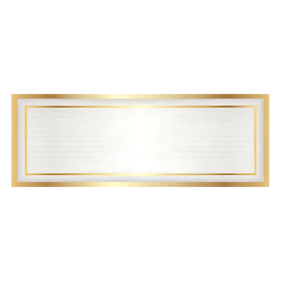 Elegant White Rectangular Frame with Double Gold Border Design Template ...